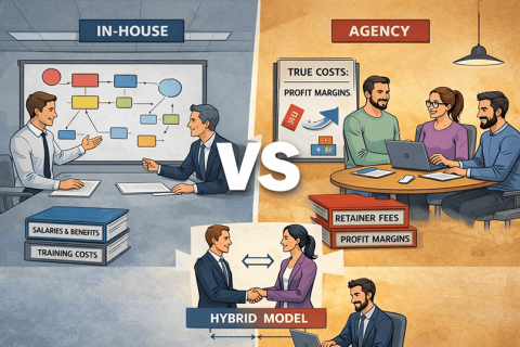 In-House vs Marketing Agency: Costs, Pros/Cons & Decision Guide